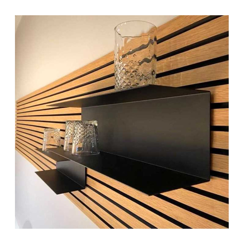 Hylder i Sort Metal til Væg Uden Skruehuller - Dansk Design