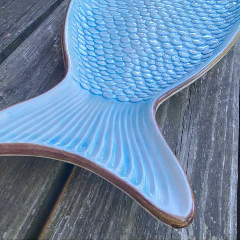 Fiskefade i 2 Størrelser - Fiskefade i Italiensk Fajance