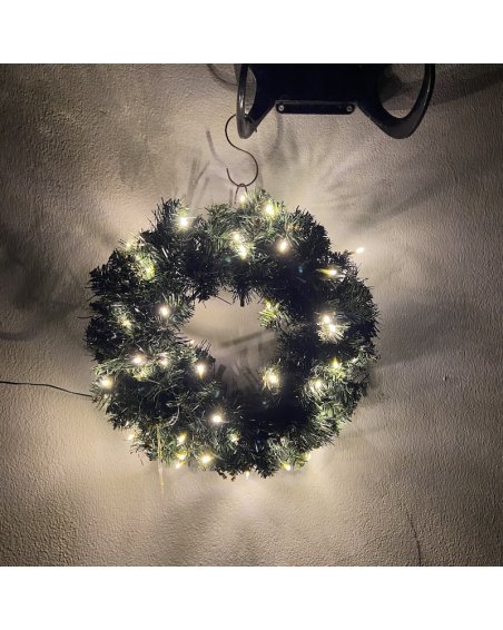 Kunstig Julekrans & Dørkrans med 20 LED Lys KUN 95,-