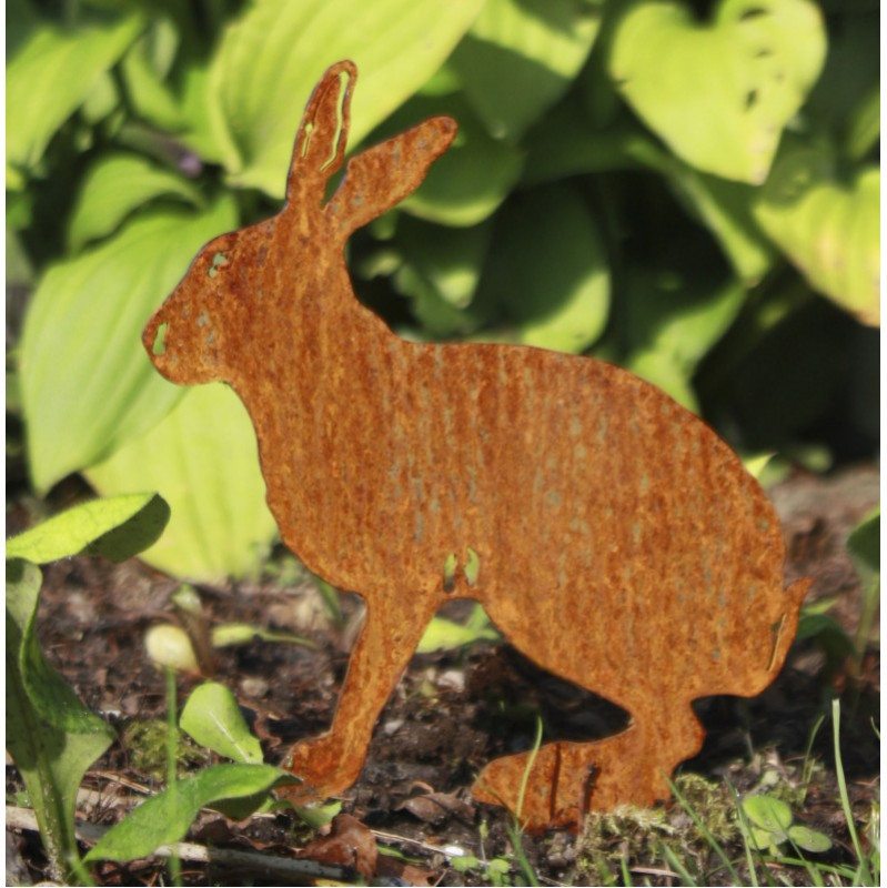 Figur i Jern af Hare - Figurer i Jern i Naturtro Størrelser