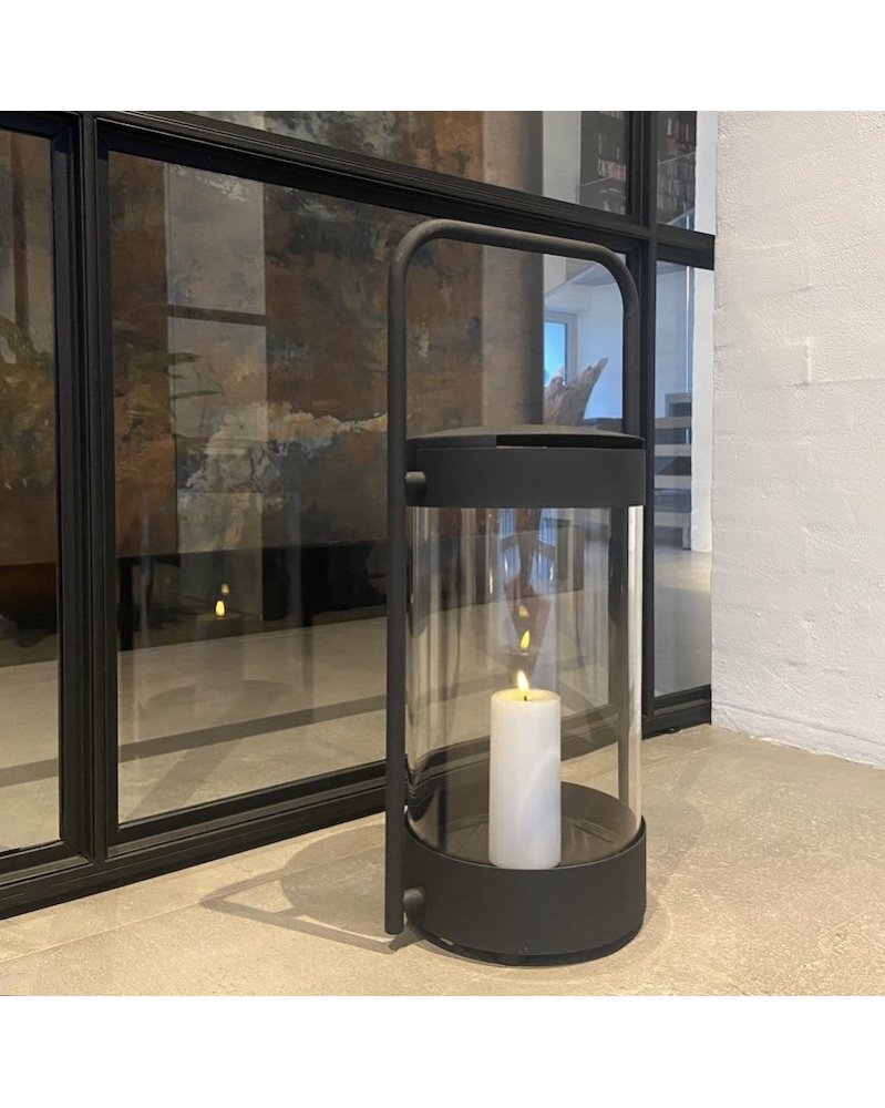 Stilrene Sorte Lanterner til Udendørs Brug i 2 Størrelser