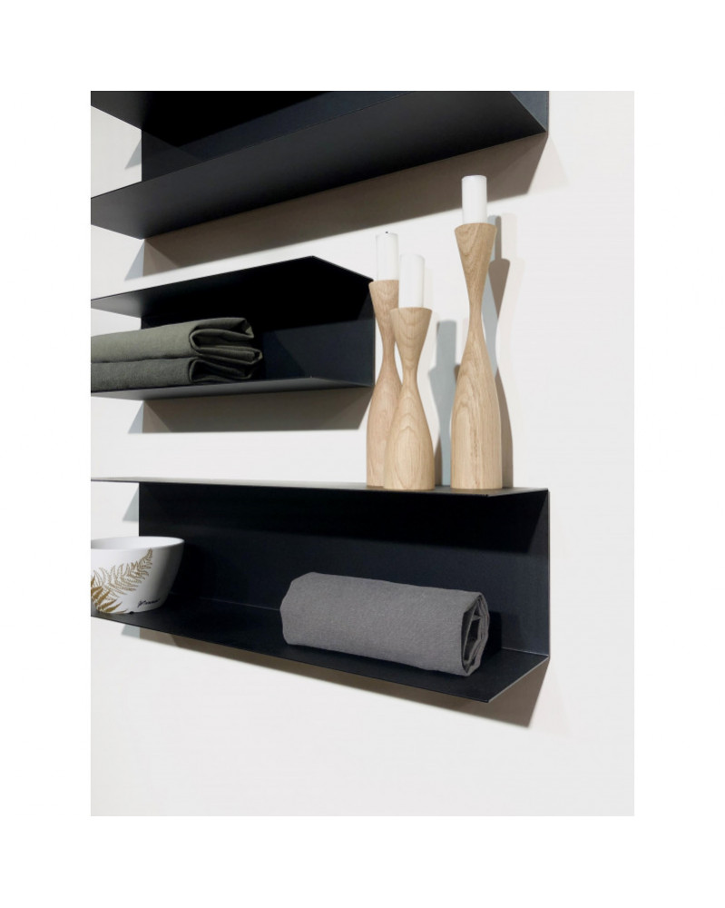Hylder i Sort Metal til Væg Uden Skruehuller - Dansk Design