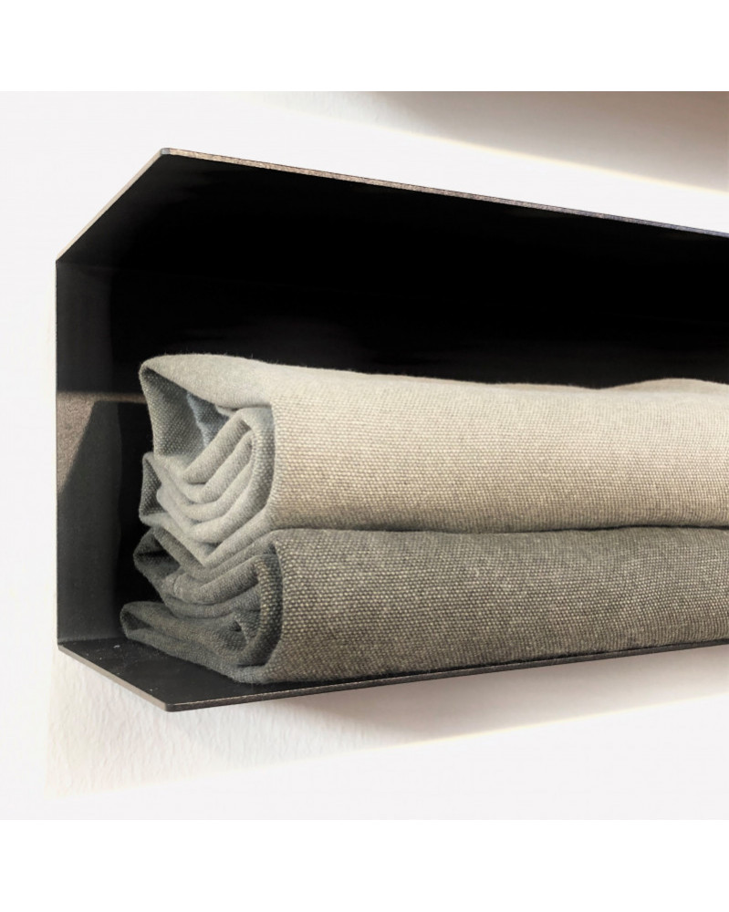 Hylder i Sort Metal til Væg Uden Skruehuller - Dansk Design